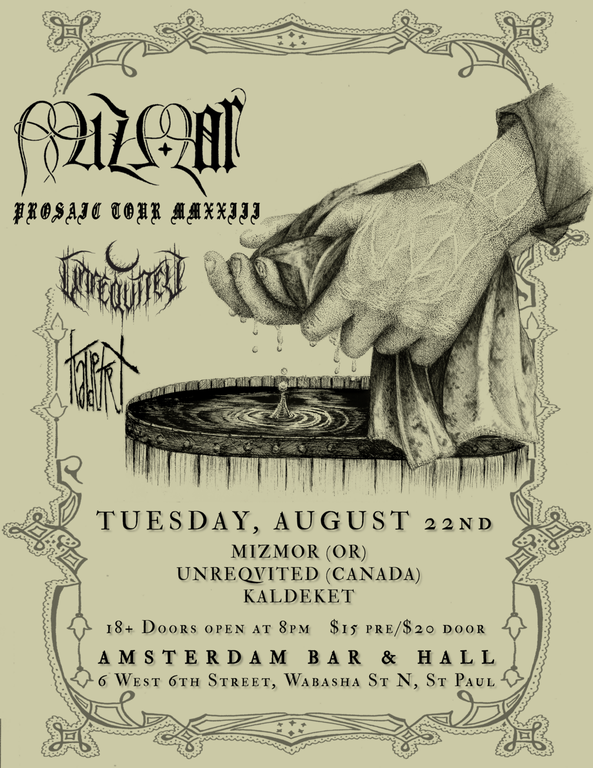 Amsterdam presents… Mizmor Prosaic Tour w/ Unreqvited & Kaldeket ...