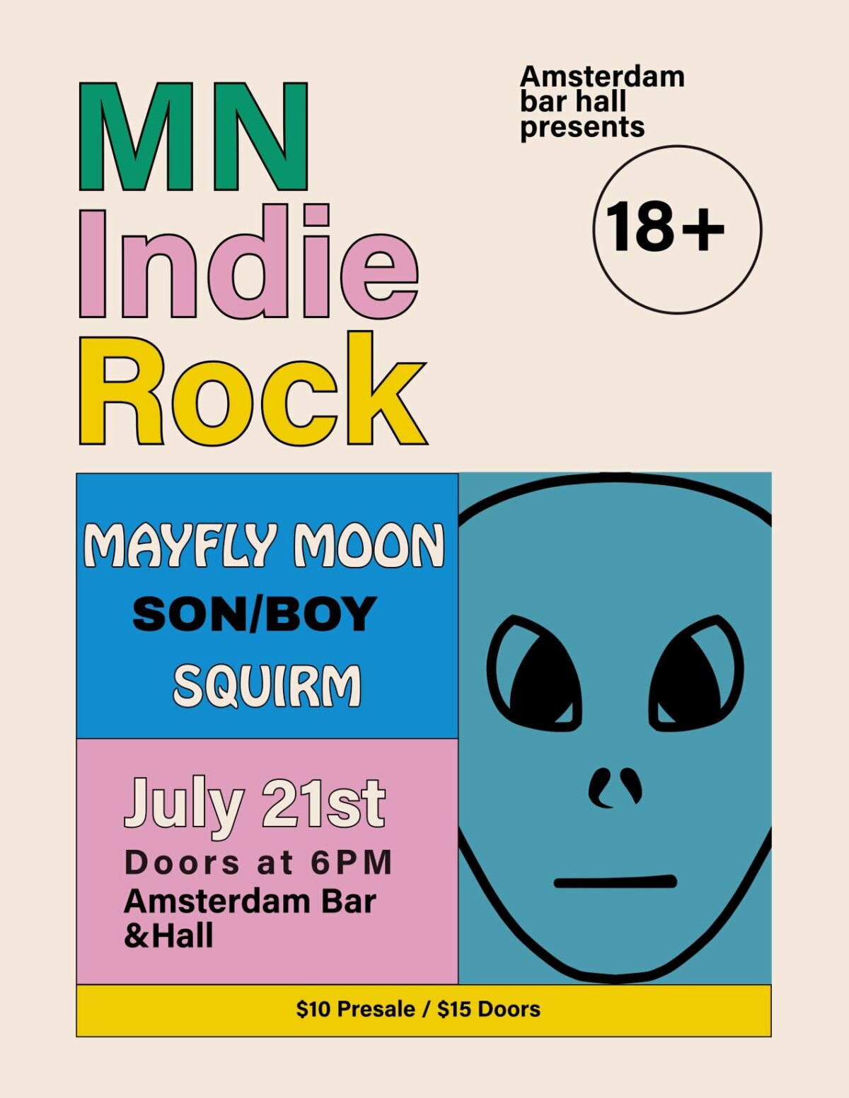 Amsterdam presents… Mayfly Moon w/ Squirm, Son/boy - Amsterdam Bar and Hall