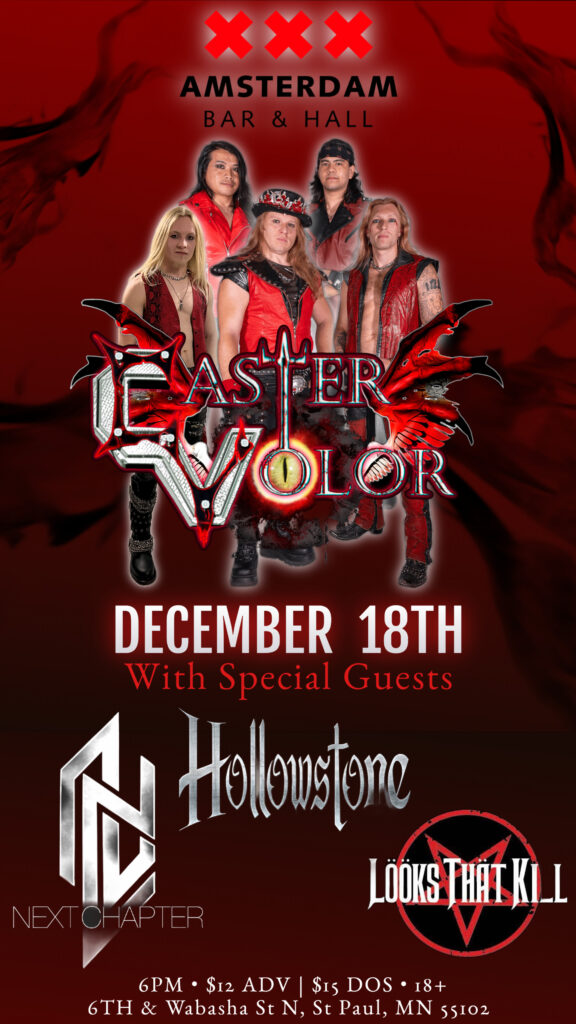 Amsterdam presents… CASTER VOLOR: HARD, LOUD, OVER THE TOP ROCK ‘N ...