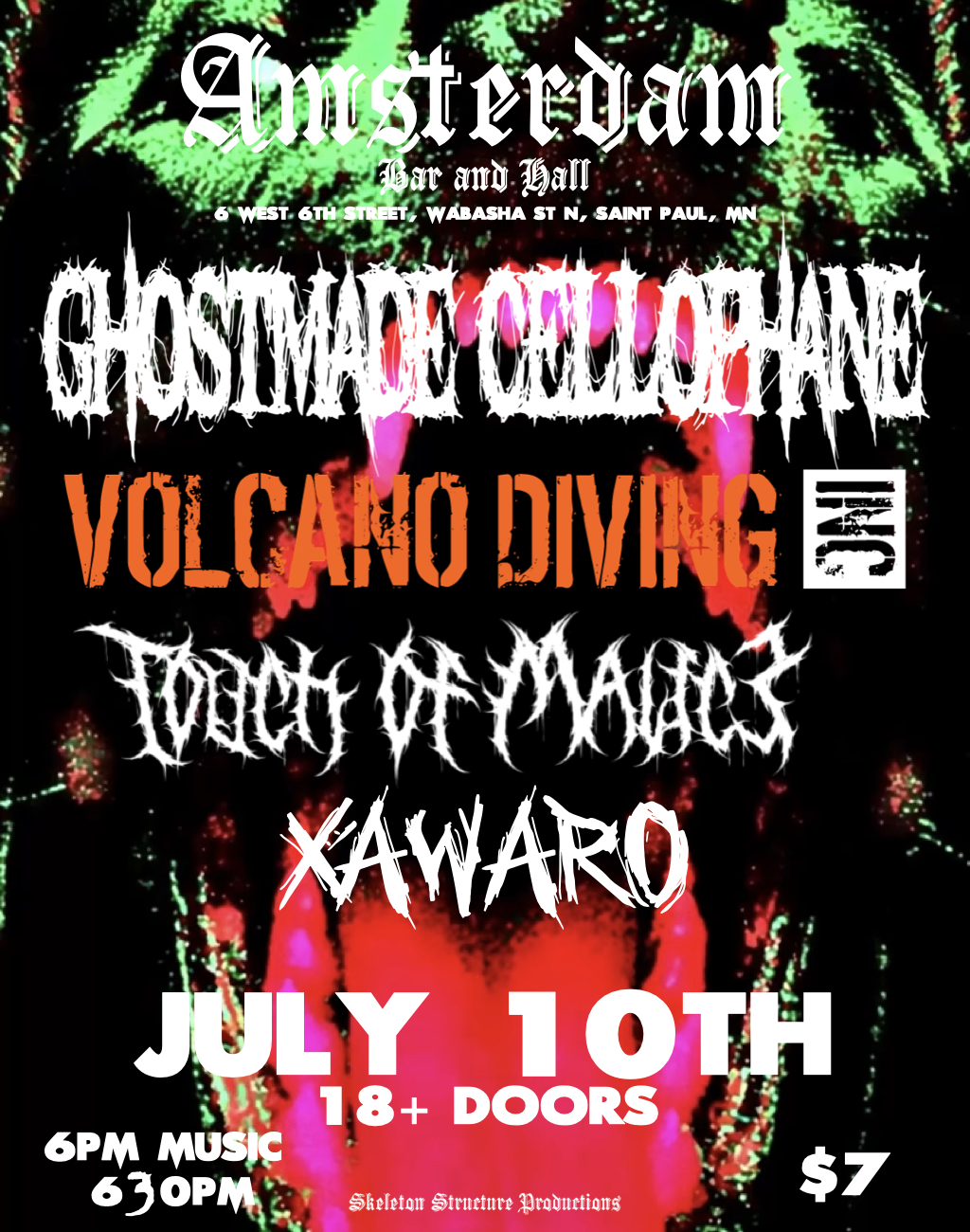 Amsterdam presents… Xawaro, Volcano Diving Inc., Touch of Malice ...
