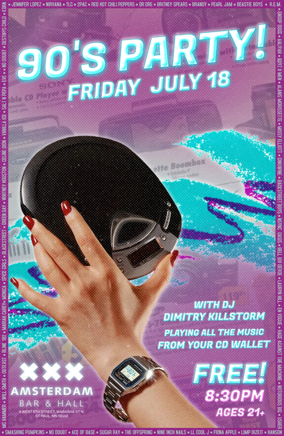 Amsterdam presents… 90s Dance Party w/ DJ Dimitry Killstorm - Amsterdam ...